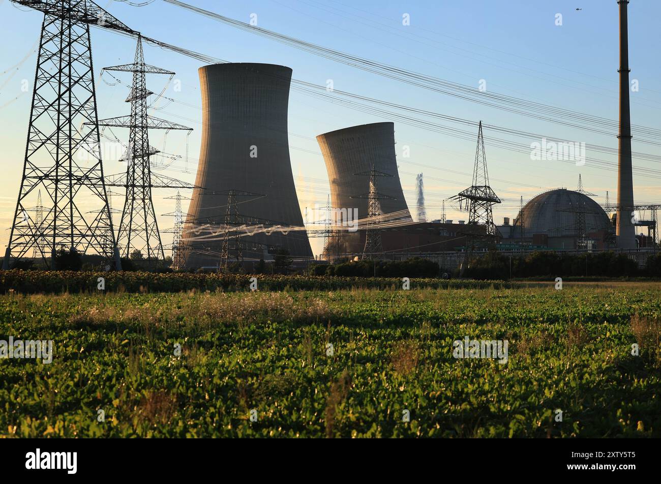 Grafenrheinfeld, Germany. 16th Aug, 2024. The first cooling tower of ...