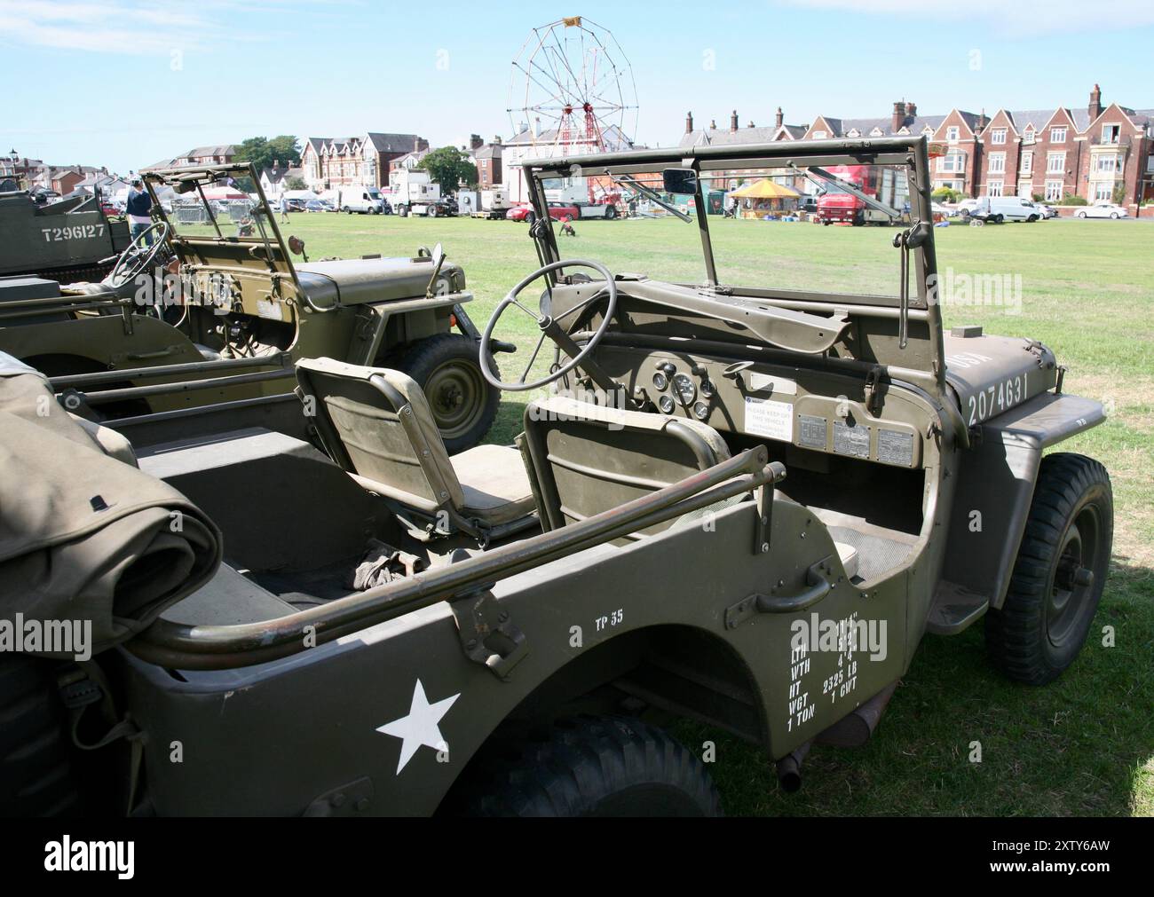 A view of the military vehicles on Lytham Green, Lytham St Annes ...