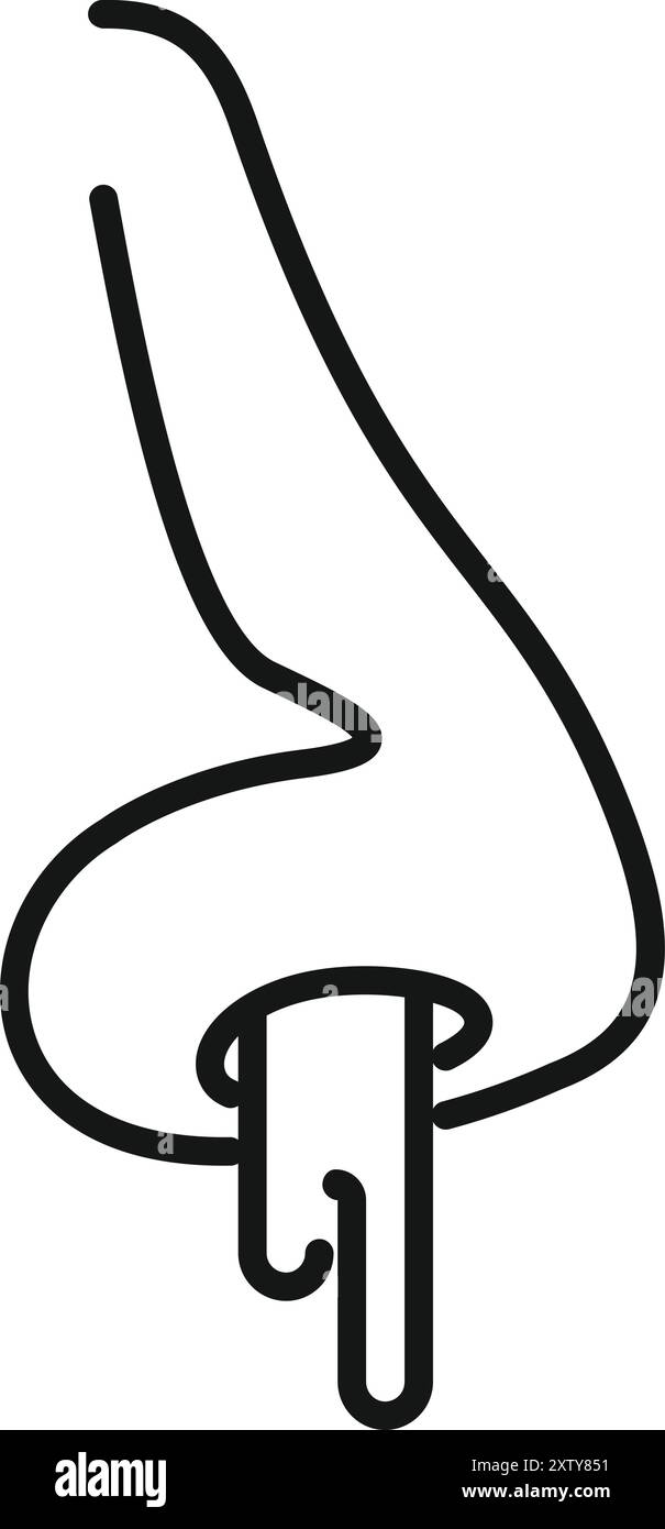 Human nose dripping mucus as a symptom of allergy or respiratory ...