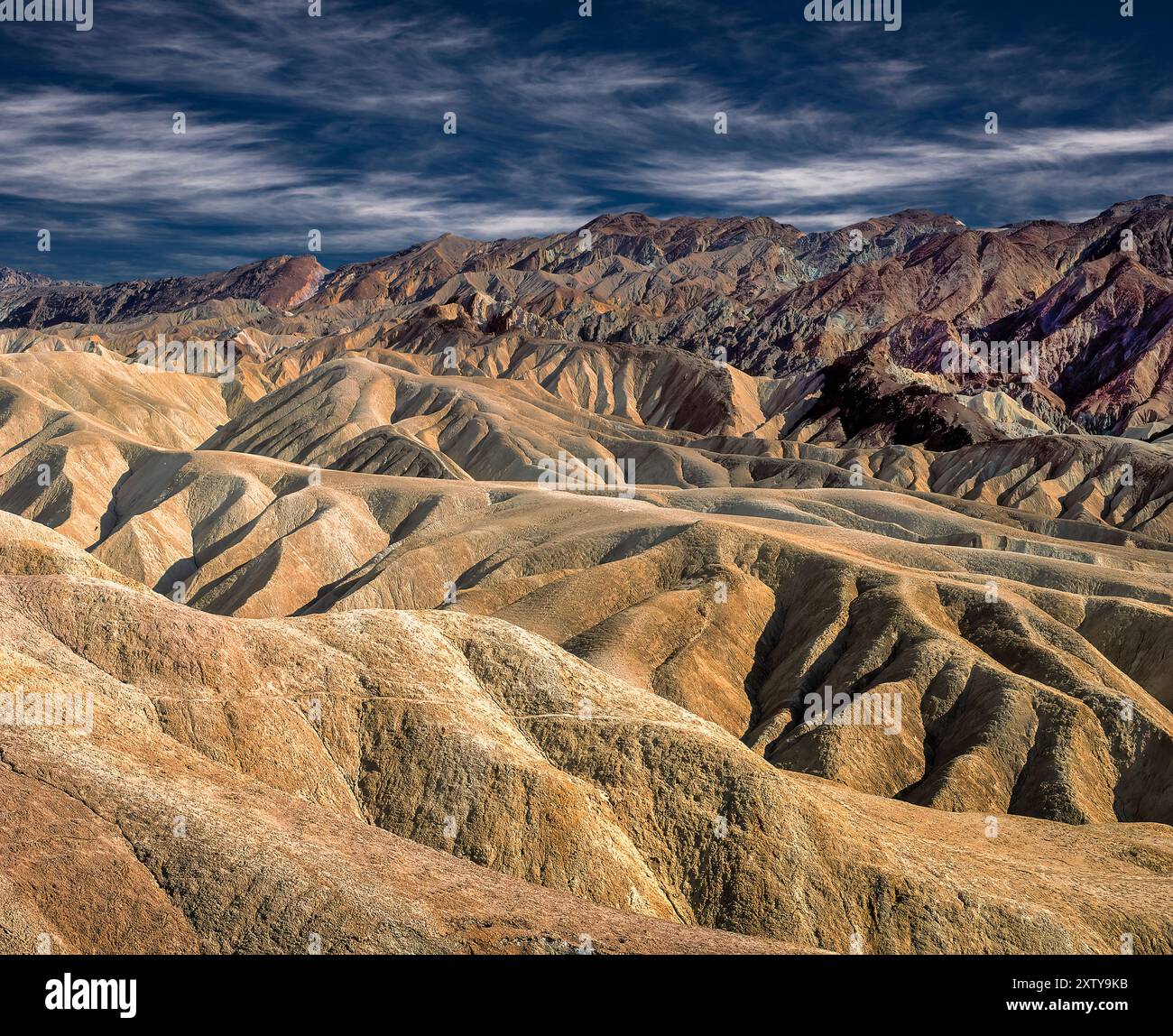 Erosion Geology at Zabriskie Point, Death Valley, CA Stock Photo - Alamy