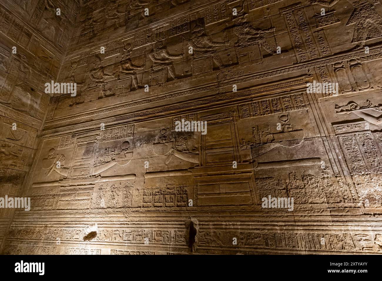 Dendera(Denderah) Temple complex, Hathor temple, inner sanctuary with ...