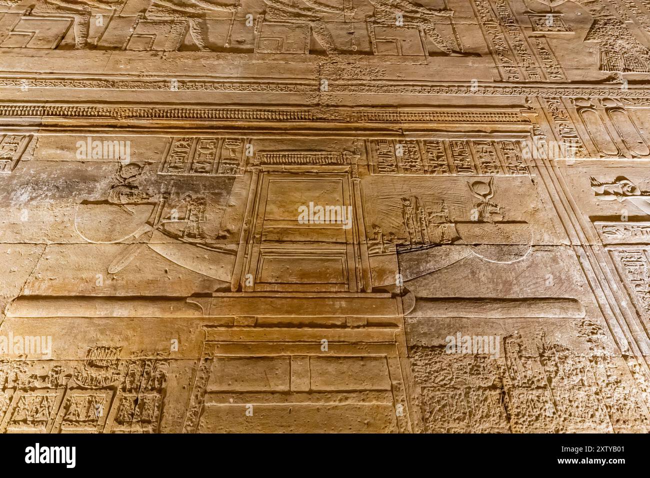 Dendera(Denderah) Temple complex, Hathor temple, inner sanctuary with ...