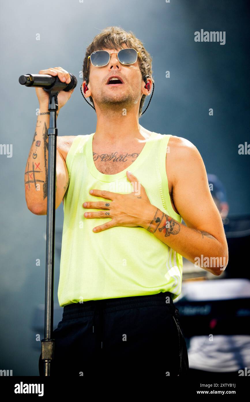 Hungary 10 August 2024 Louis Tomlinson - ex One Direction - live at Sziget Festival in Budapest ...