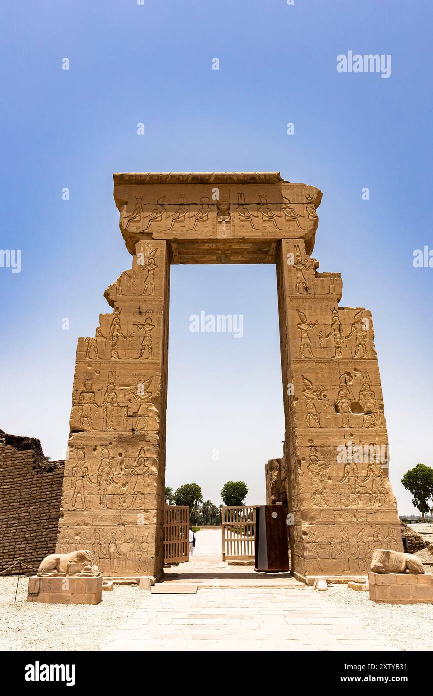 Dendera(Denderah) Temple complex, Hathor temple, gate of Domitian and ...