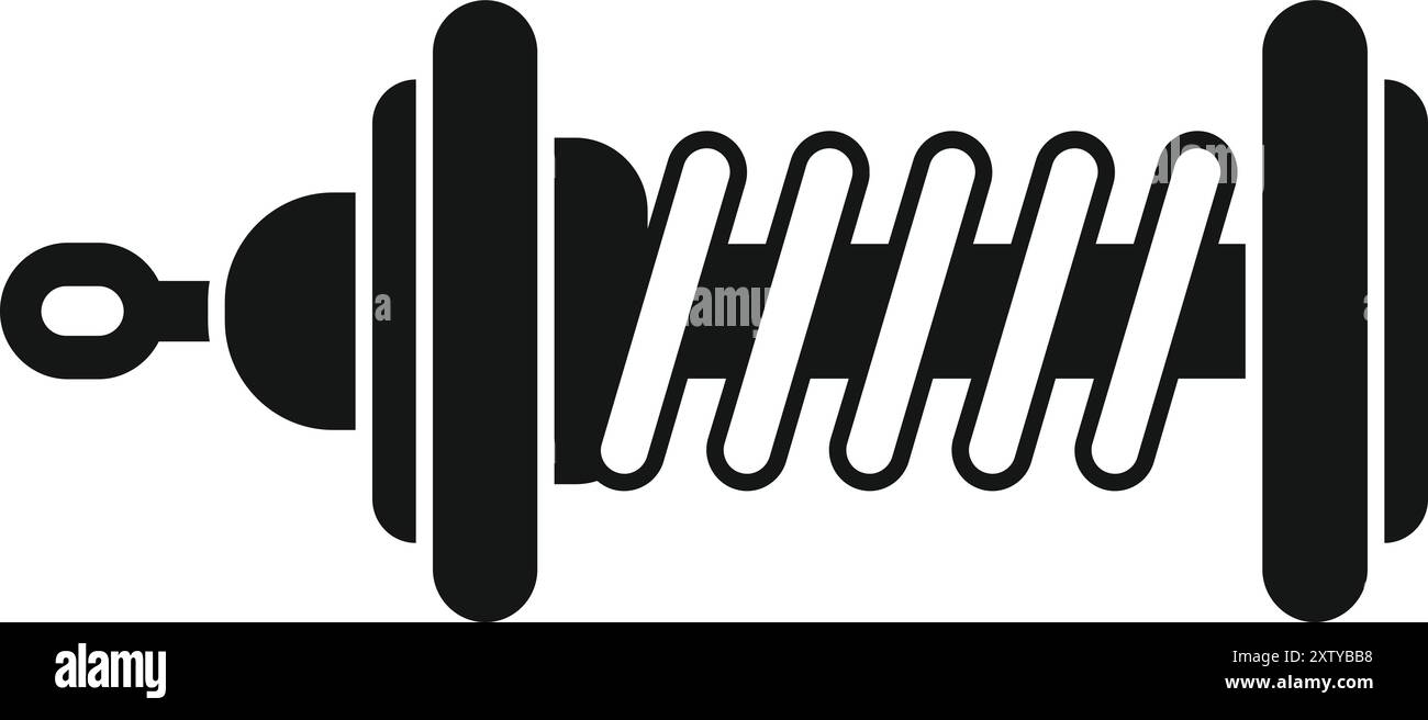Black icon representing a car suspension, ideal for websites and ...
