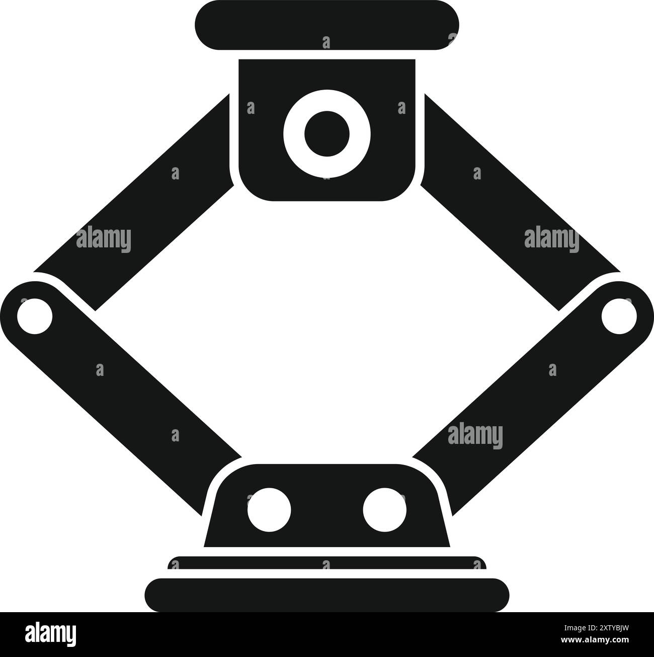Robotic arm holding object with camera vision system for industrial ...
