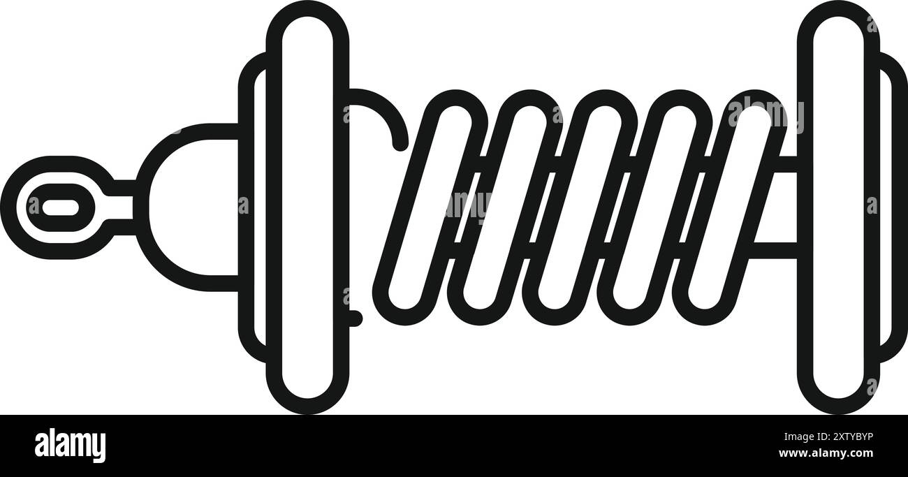 Line drawing of a bicycle suspension fork being compressed with the ...