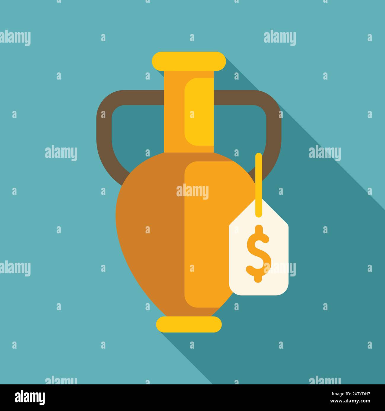 Ancient greek amphora with price tag representing the high value of history and culture Stock ...