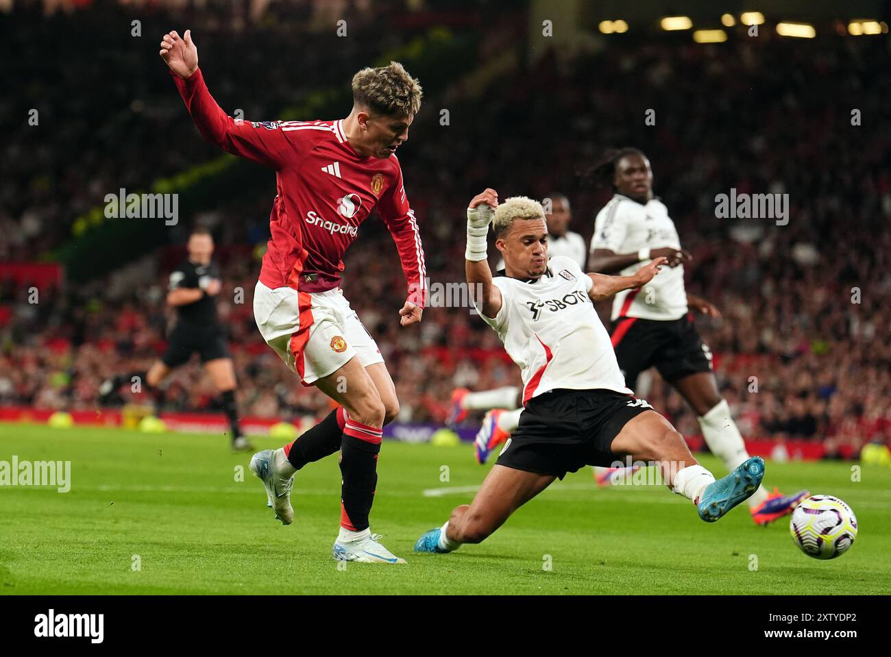 Manchester United's Alejandro Garnacho shoots during the Premier League ...