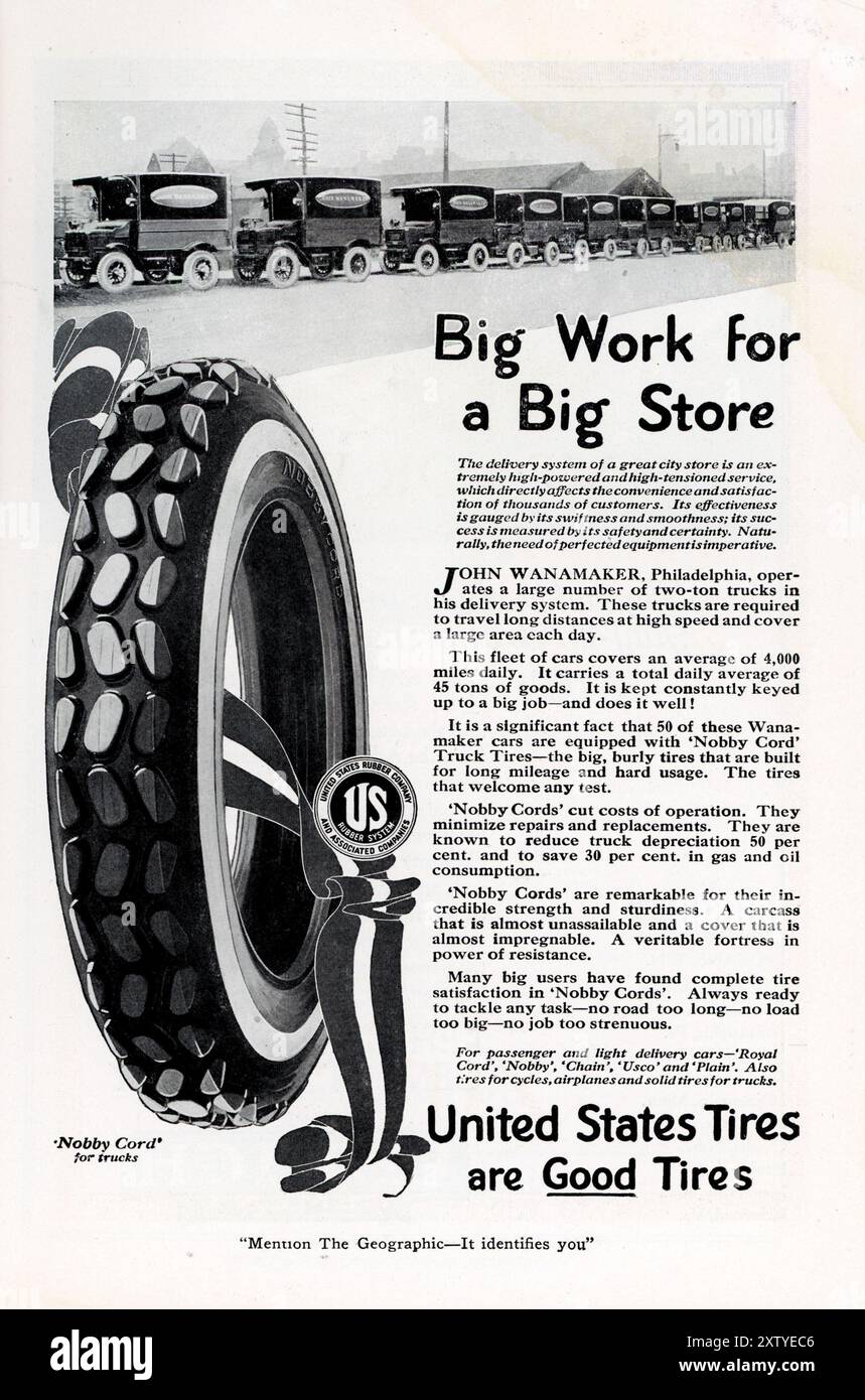 Vintage "The National Geographic Magazine" July 1919 issue advert, USA ...