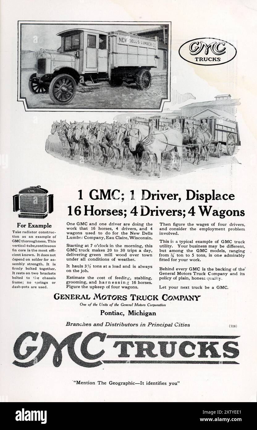 Vintage "The National Geographic Magazine" July 1919 issue advert, USA ...