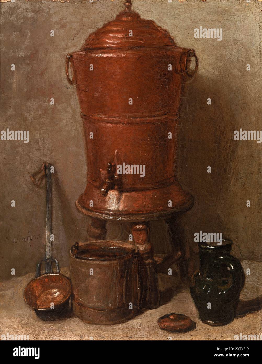 The Copper Water Urn. Jean-Siméon Chardin. 1732–1740 Stock Photo - Alamy