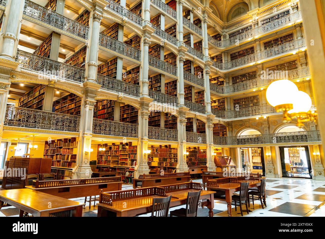 The Peabody Library in Baltimore, Maryland August 14, 2024 Stock Photo ...