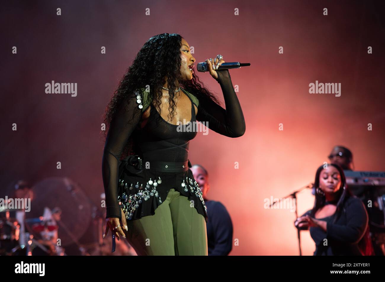 London, United Kingdom. 16th August 2024. Tems performs at All Points ...