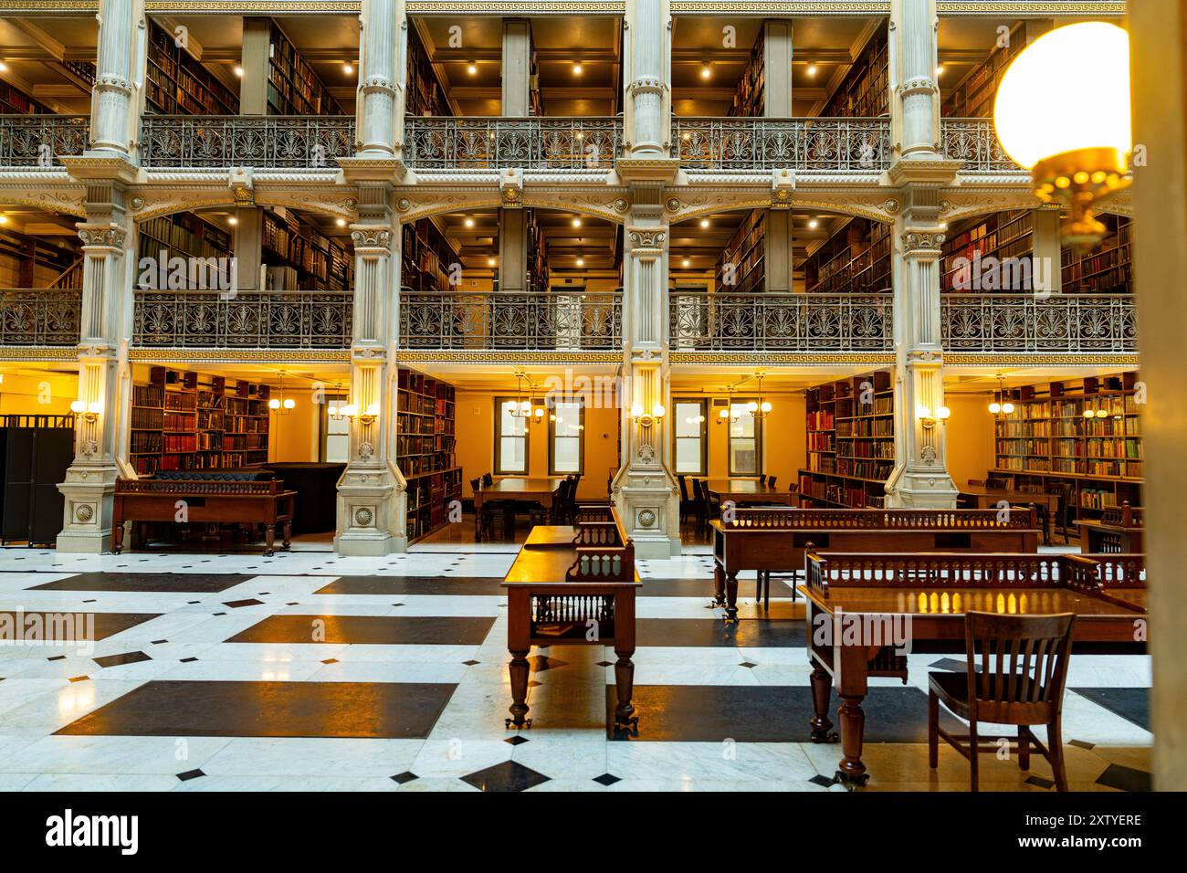 The Peabody Library in Baltimore, Maryland August 14, 2024 Stock Photo ...