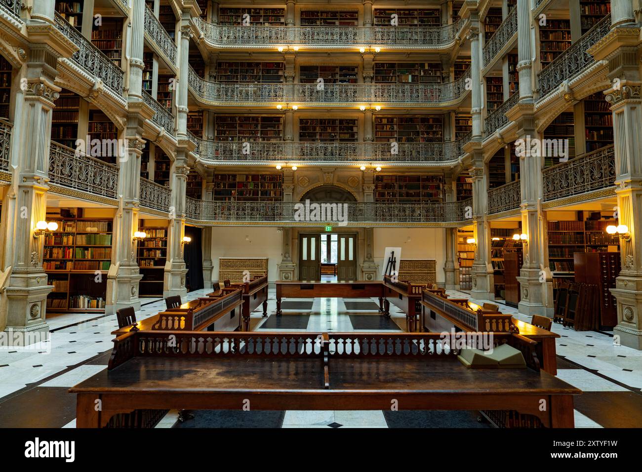 The Peabody Library in Baltimore, Maryland August 14, 2024 Stock Photo ...