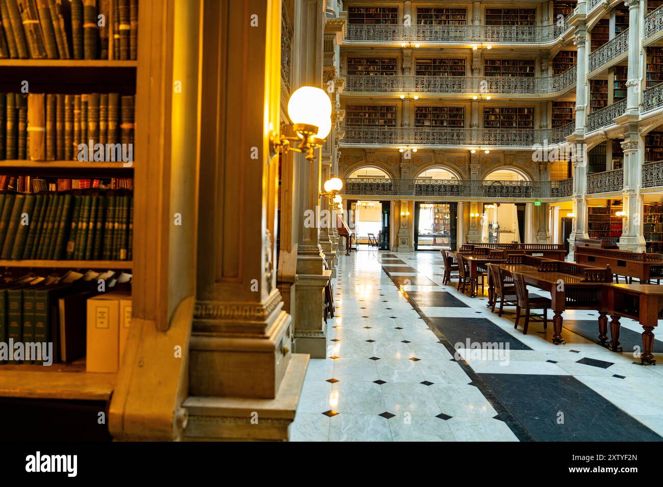 The Peabody Library in Baltimore, Maryland August 14, 2024 Stock Photo ...