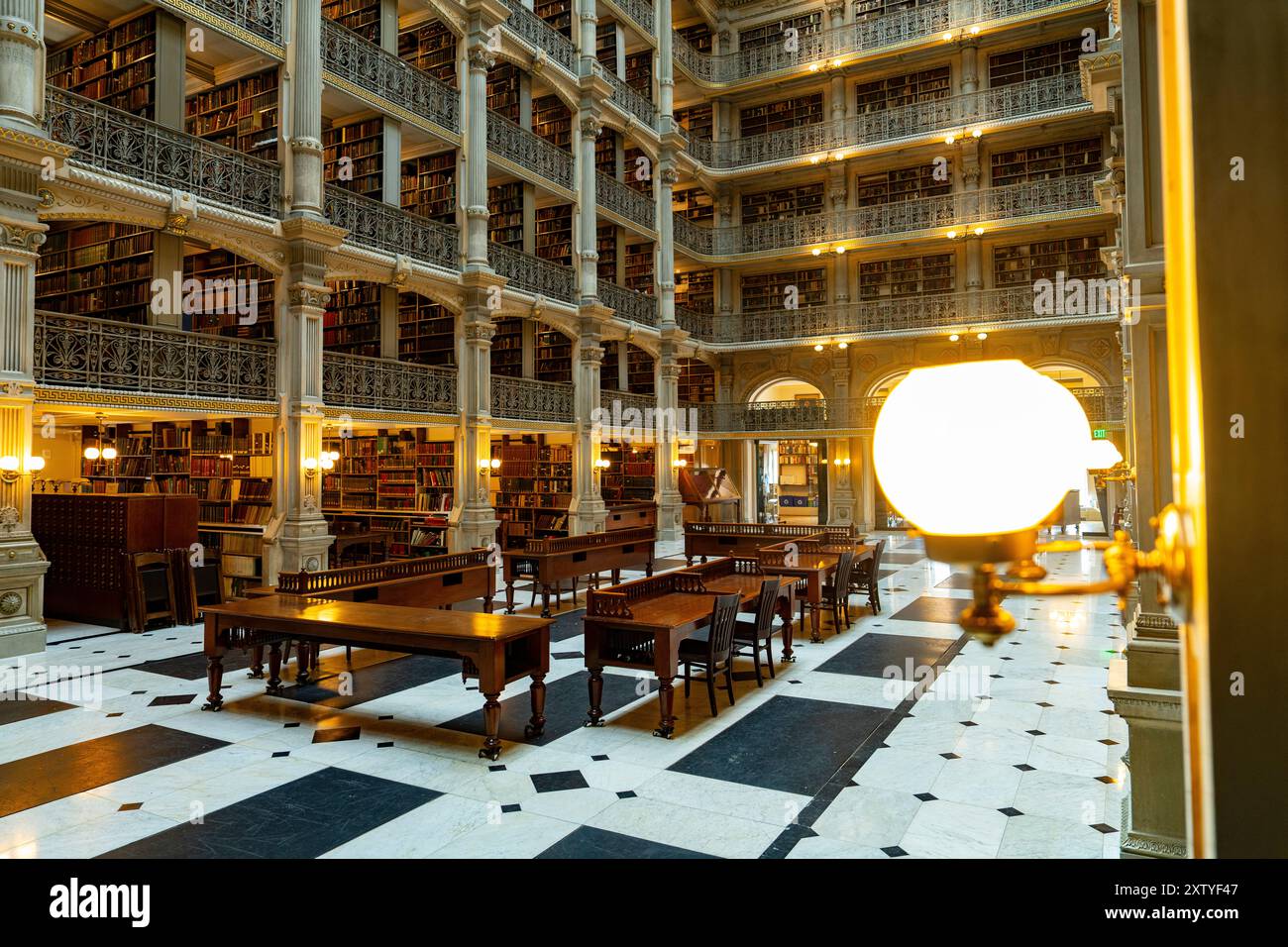 The Peabody Library in Baltimore, Maryland August 14, 2024 Stock Photo ...