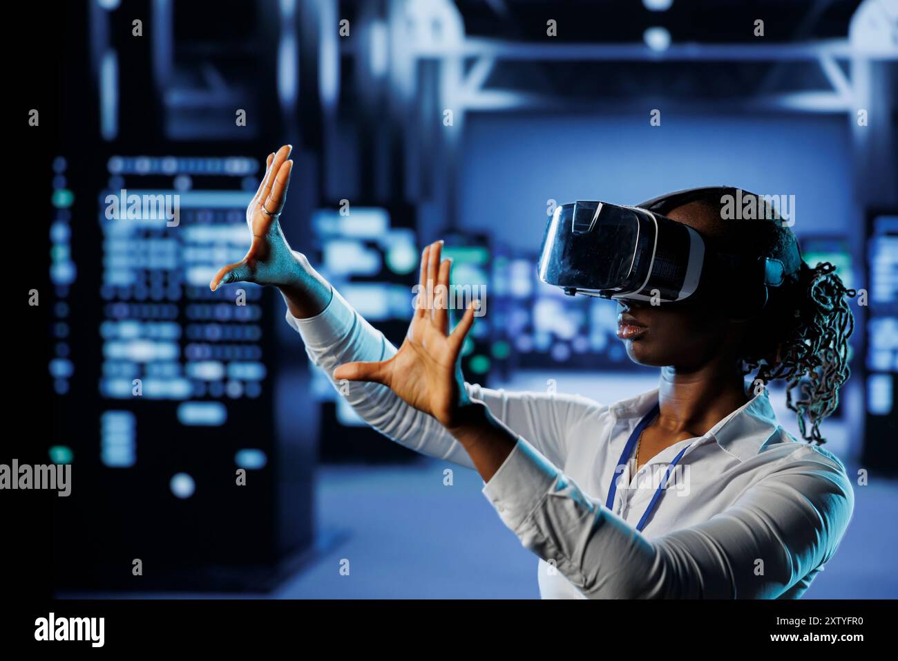 Tech support in data center uses virtual reality to prevent system ...