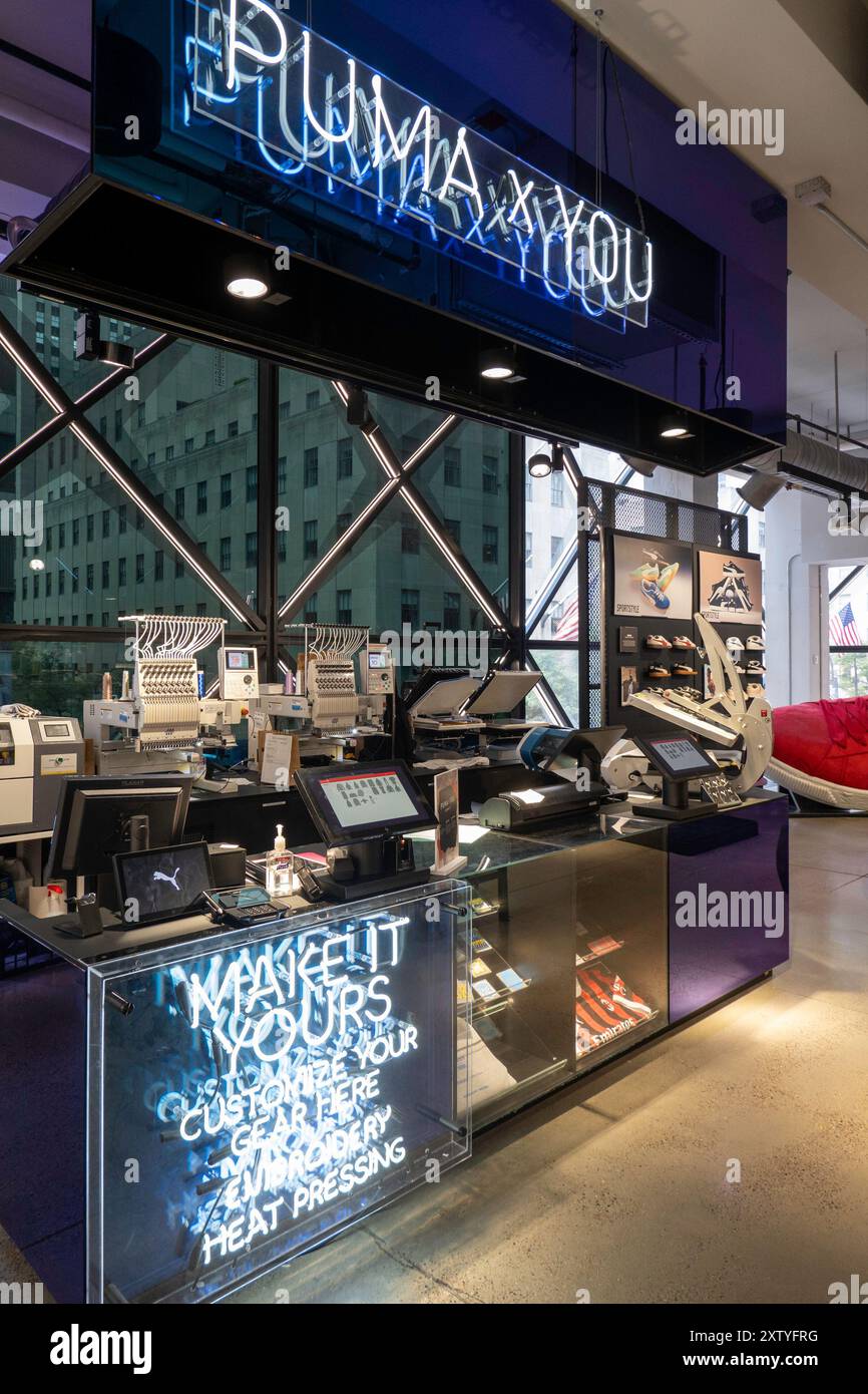 Puma Flagship Store on Fifth Avenue sports athletic wear, New York City ...
