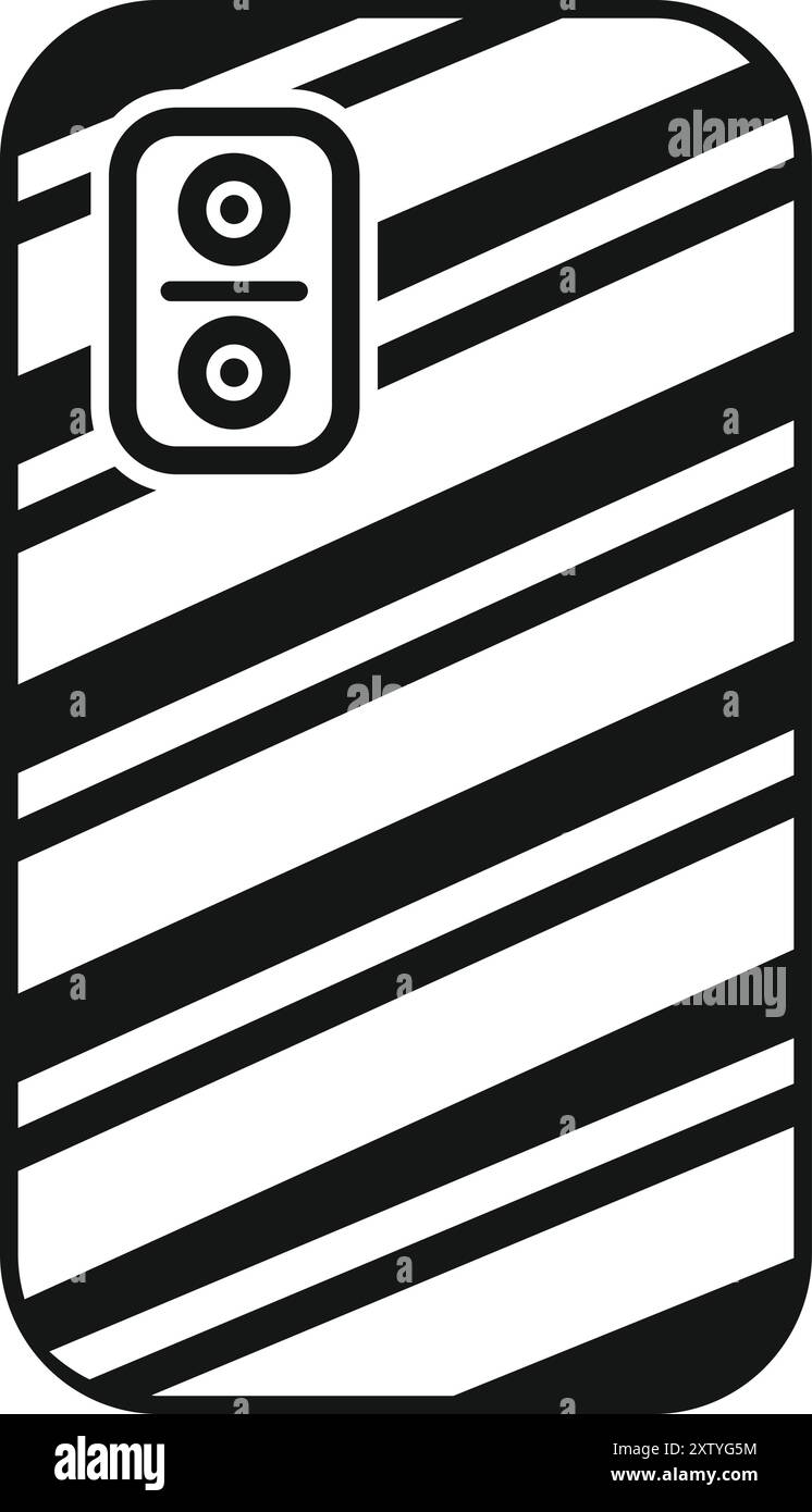 Smartphone case protecting a mobile phone with a stylish striped design ...