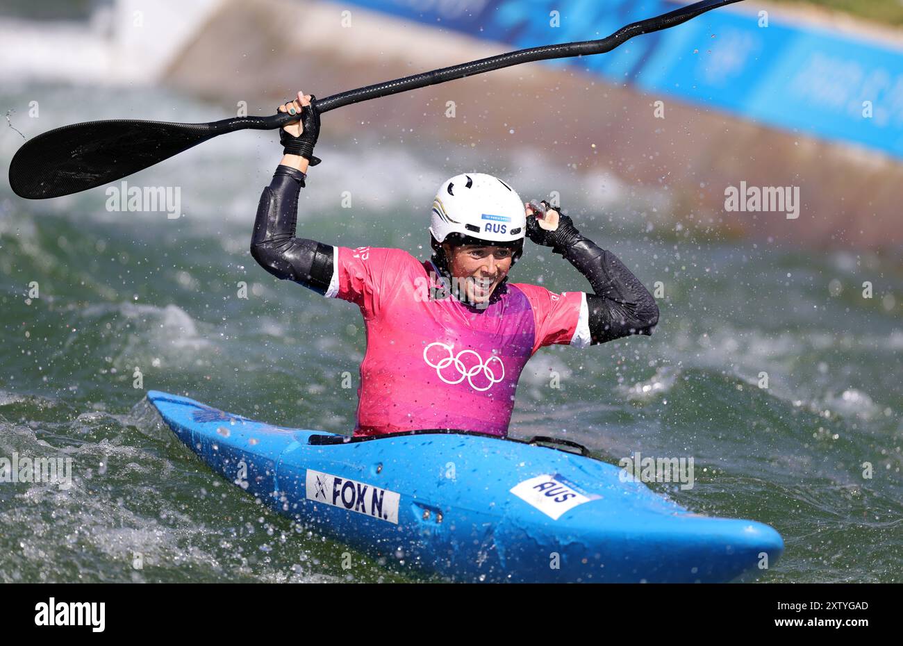 PARIS, FRANCE - AUGUST 05: Noemie Fox of Team Australia reacts after ...