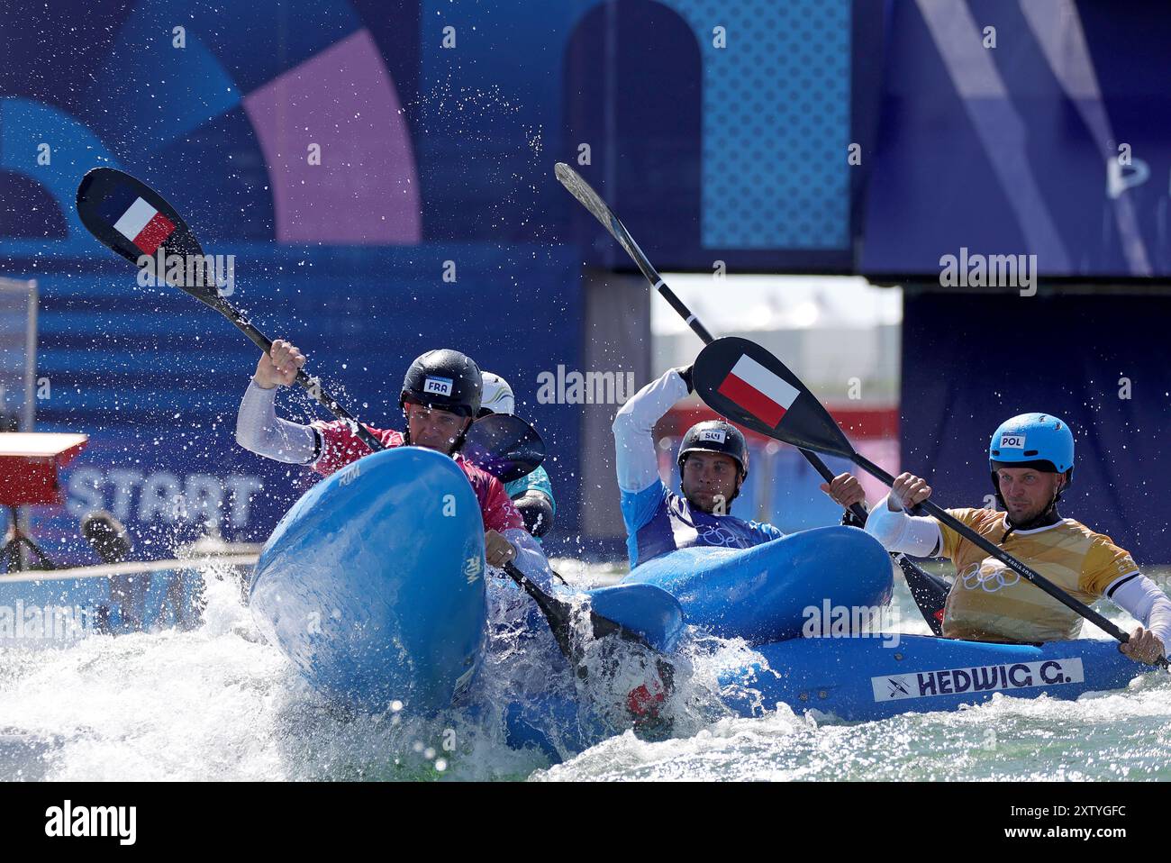 PARIS, FRANCE - AUGUST 05: Boris Neveu of Team France, Martin Dougoud ...