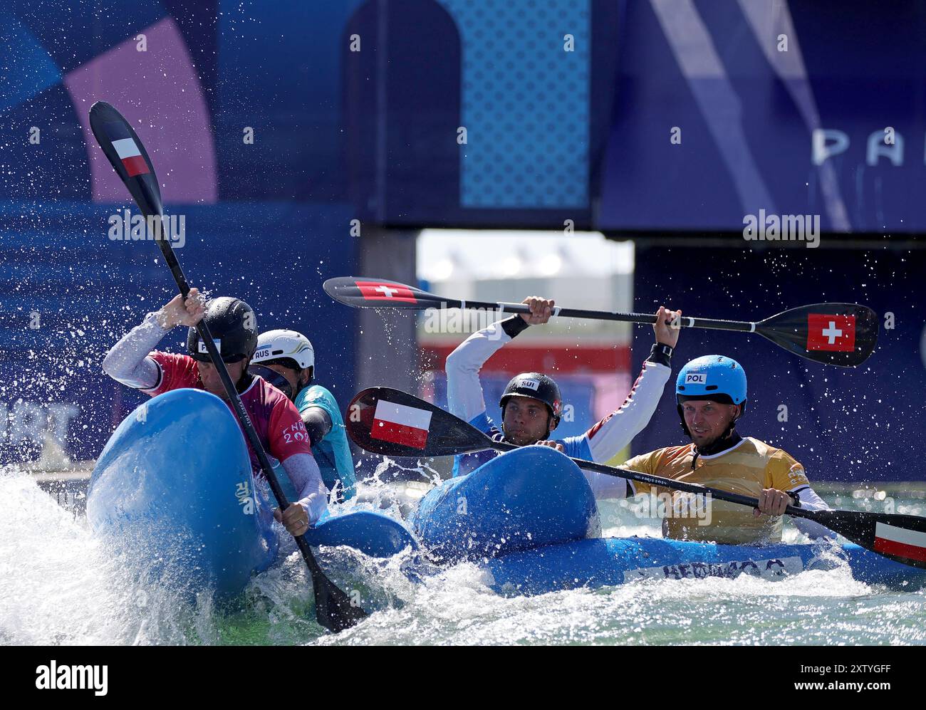 PARIS, FRANCE - AUGUST 05: Boris Neveu of Team France, Martin Dougoud ...