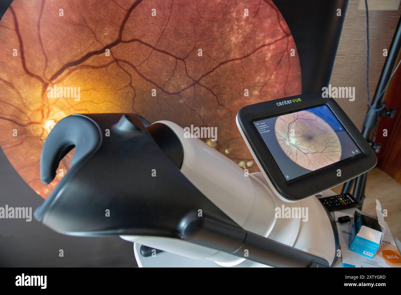 Kyiv, Ukraine - April 18, 2024: CenterVue wide angle retinal camera for ...