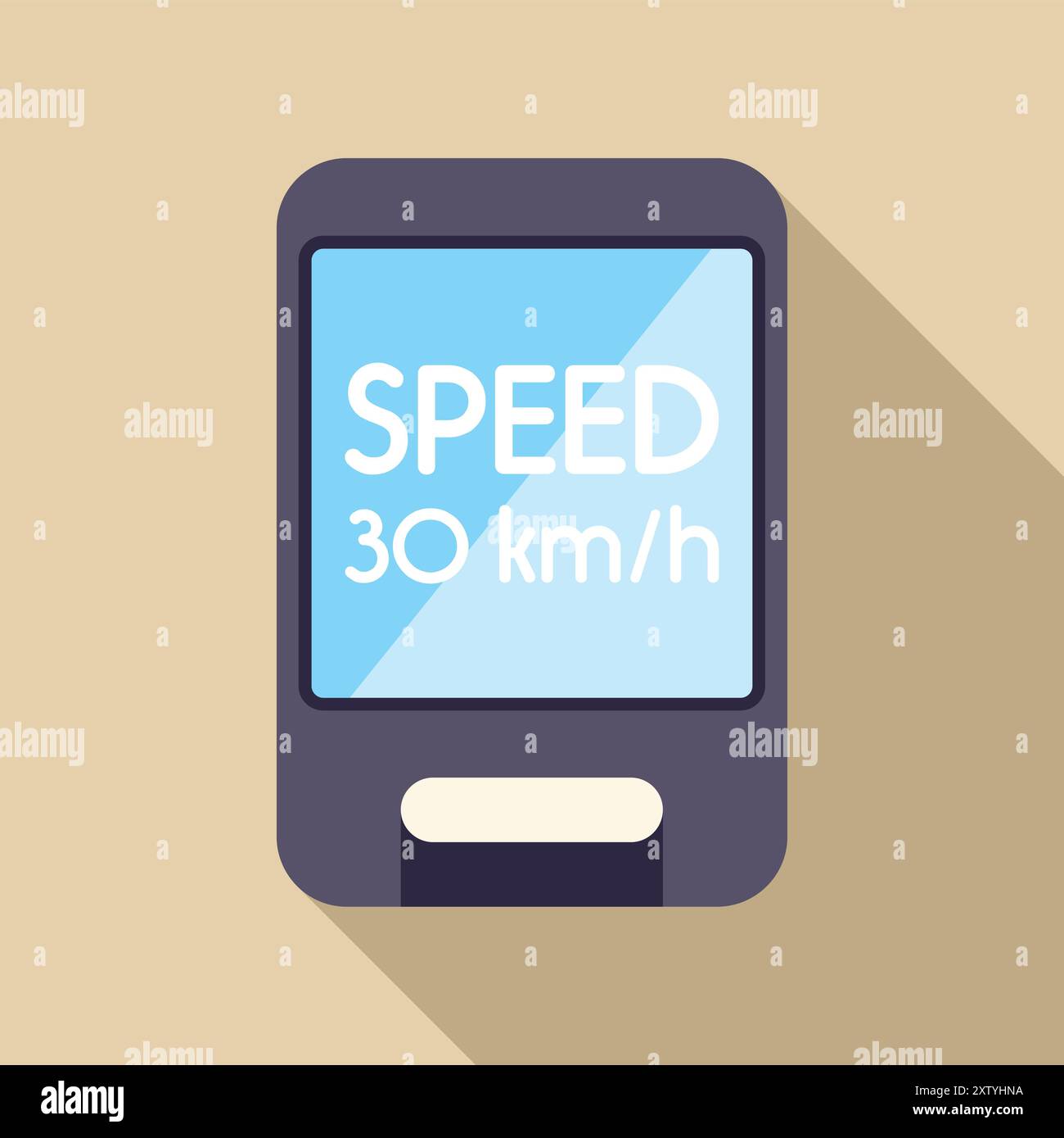 Speedometer showing 30 km per hour limit sign, speed control and transportation safety concept ...