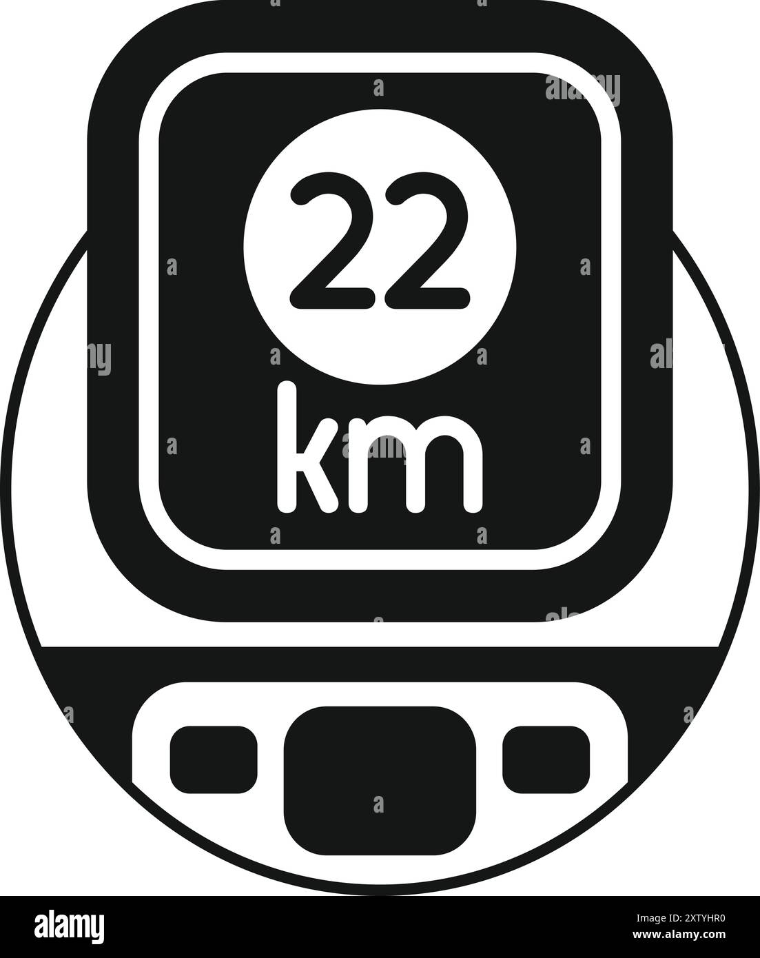 Bike computer icon in black simple style isolated on white background ...