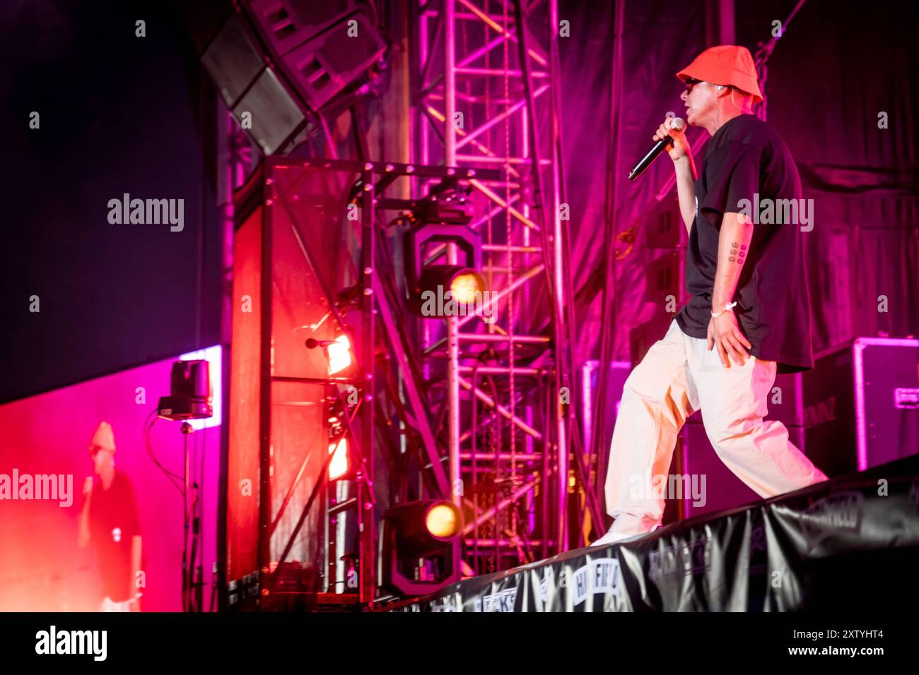 Der deutsche Rapper Trettmann Stefan Richter auf dem Highfield 2024 ...