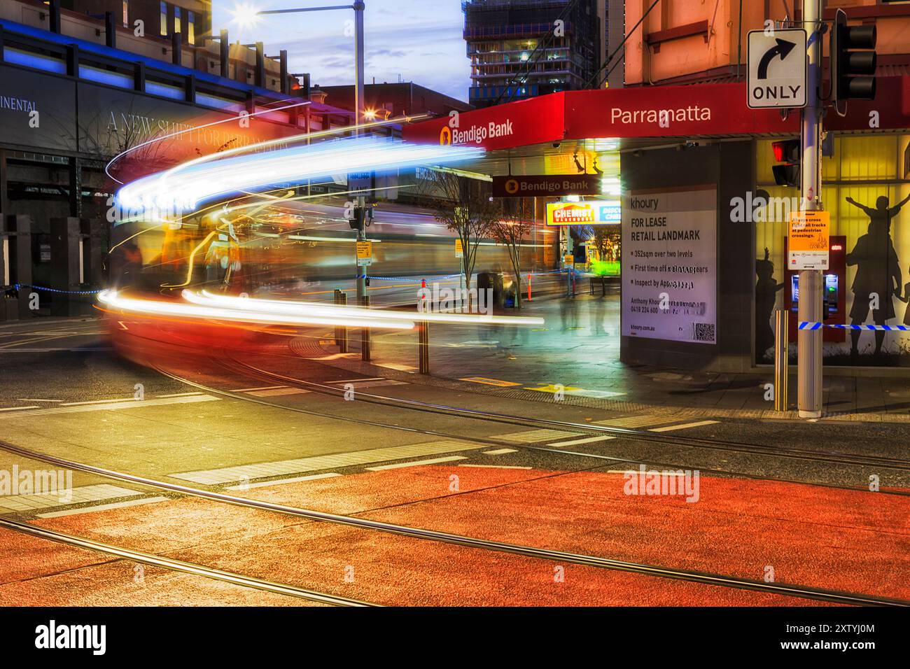 Sydney, Australia - 20 June 2024: Street corner in Parramatta city ...