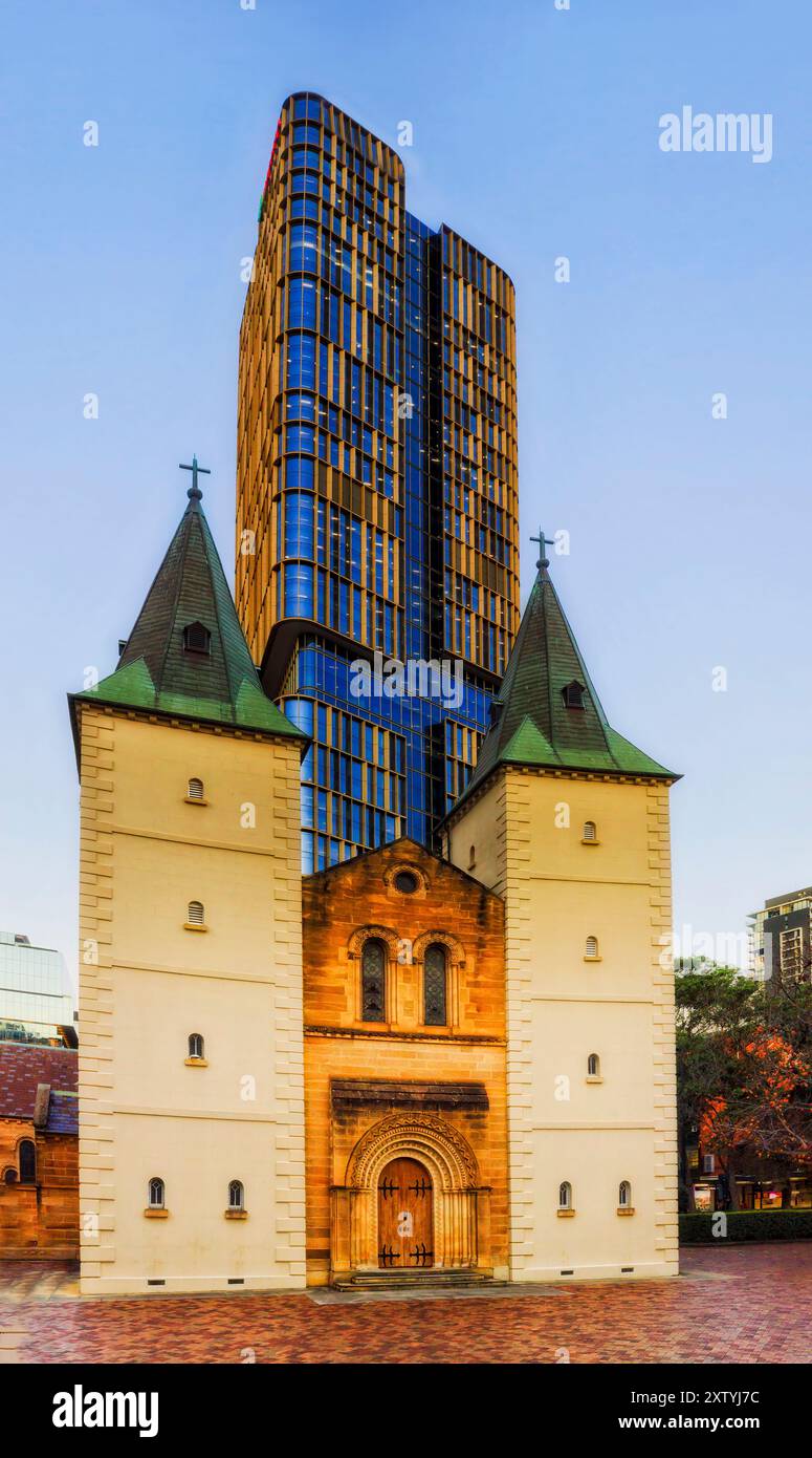 Tall straight spectacular historic heritage St John's cathedral in the ...