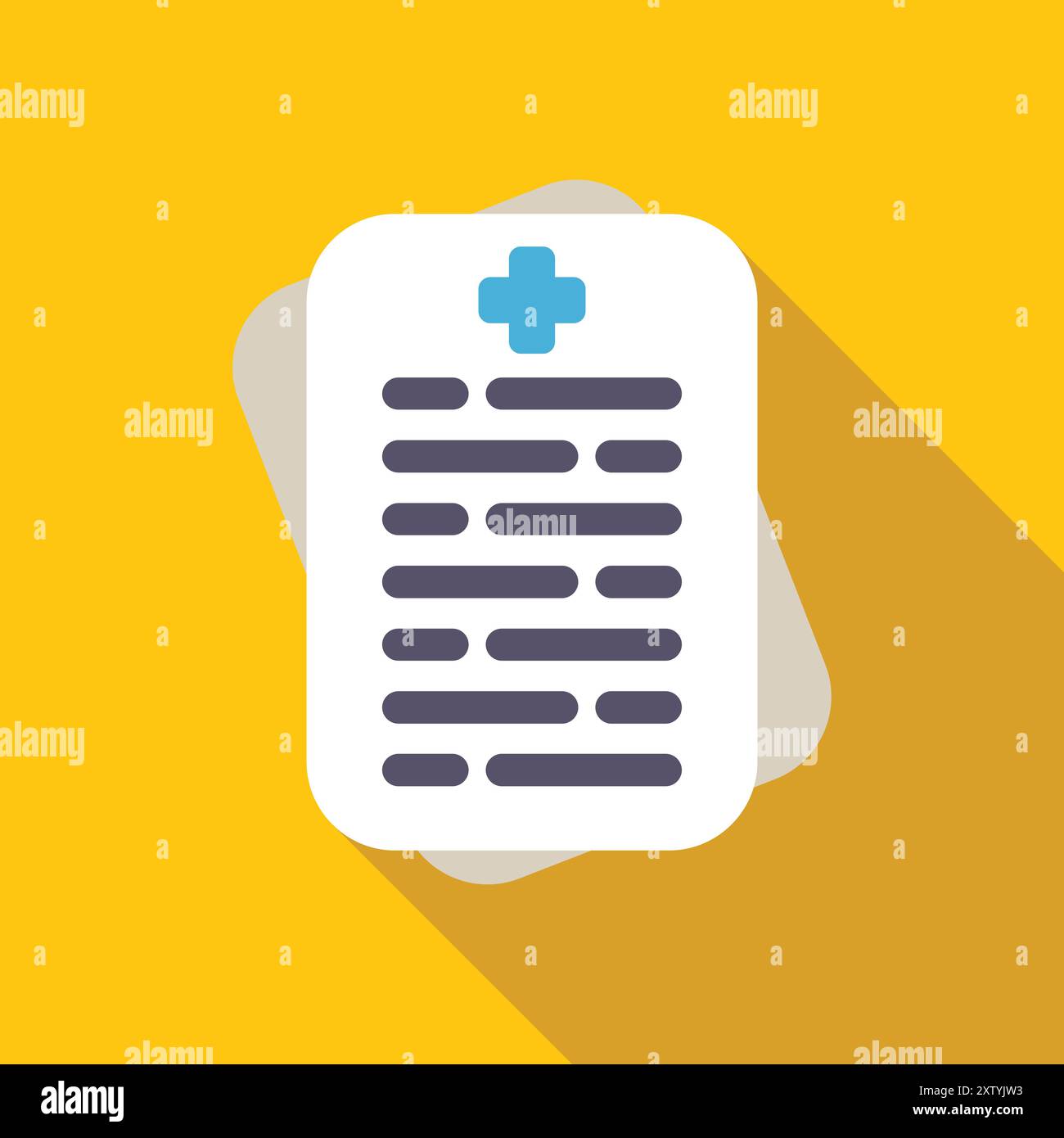 Medical report document icon representing a healthcare form for ...