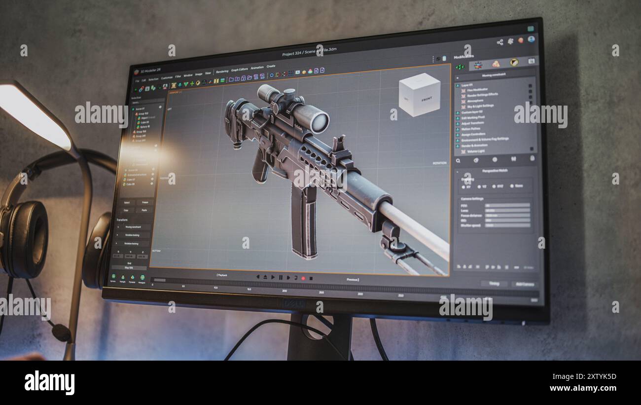 Interface of professional 3D modeling or design software displayed on ...