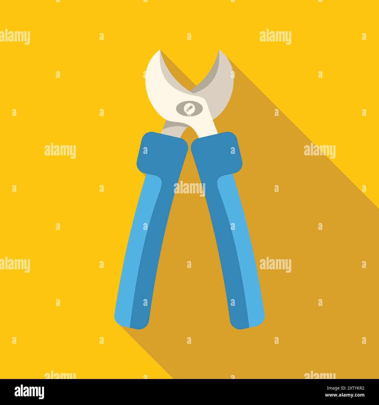 Secateurs icon in flat style isolated on white background. Gardening ...
