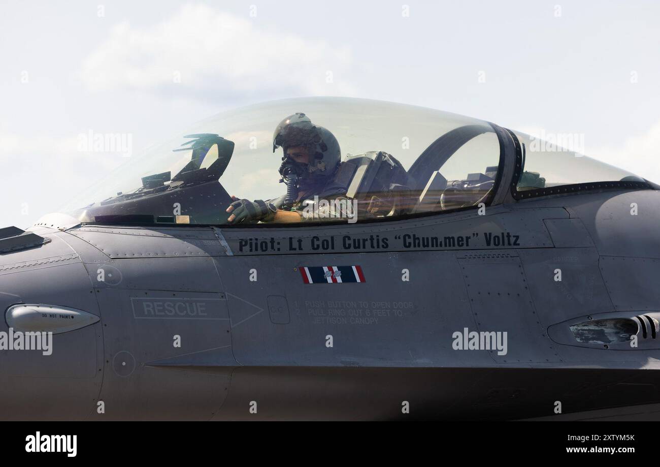 U.S. Air Force Lt. Col. Curtis Voltz, a pilot, with the 180th Fighter ...