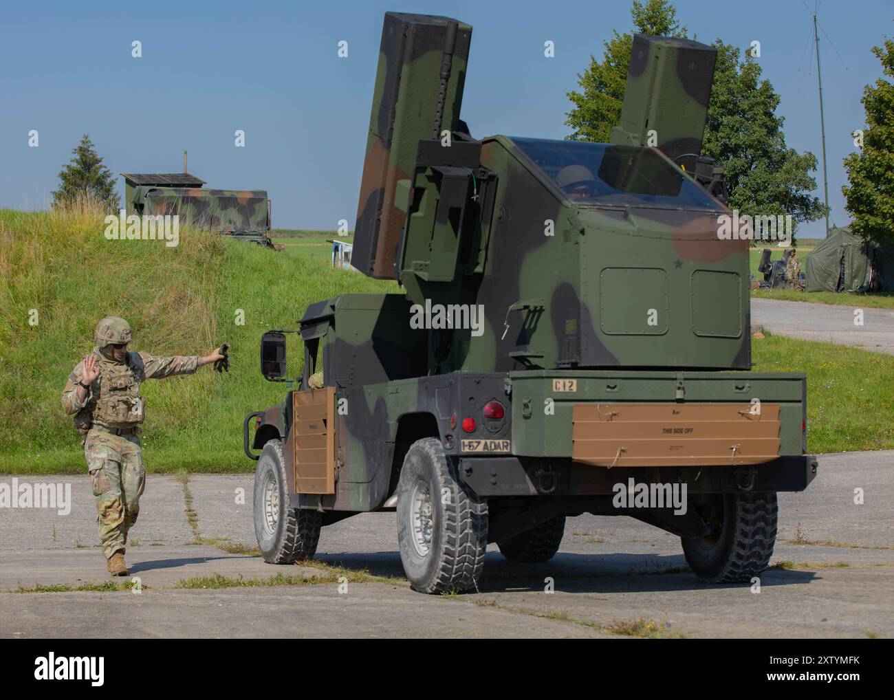 A U.S. Soldier, assigned to 1st Battalion, 57th Air Defense Artillery ...