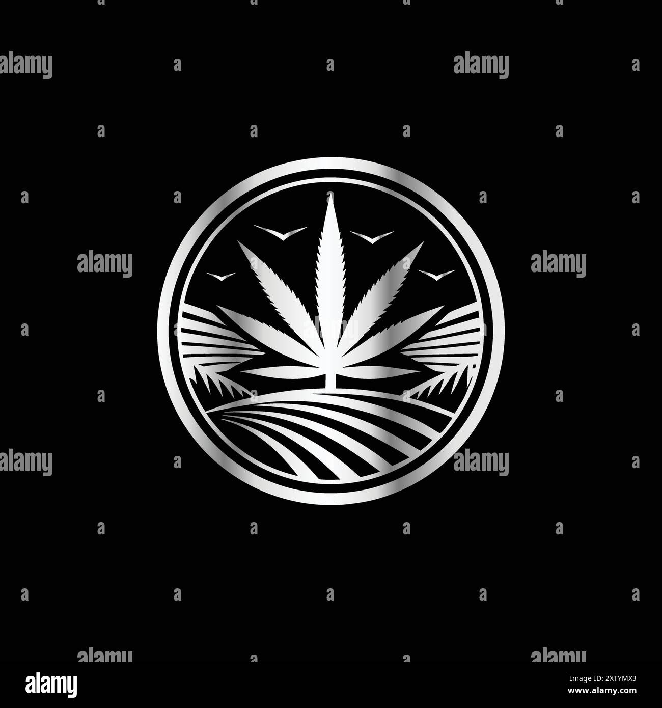 Marijuana leaf sun Black and White Stock Photos & Images - Alamy