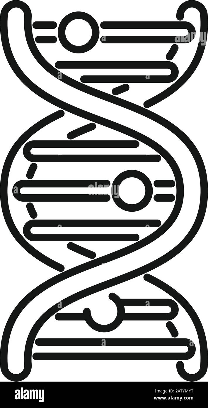 Dna helix drawing Black and White Stock Photos & Images - Alamy