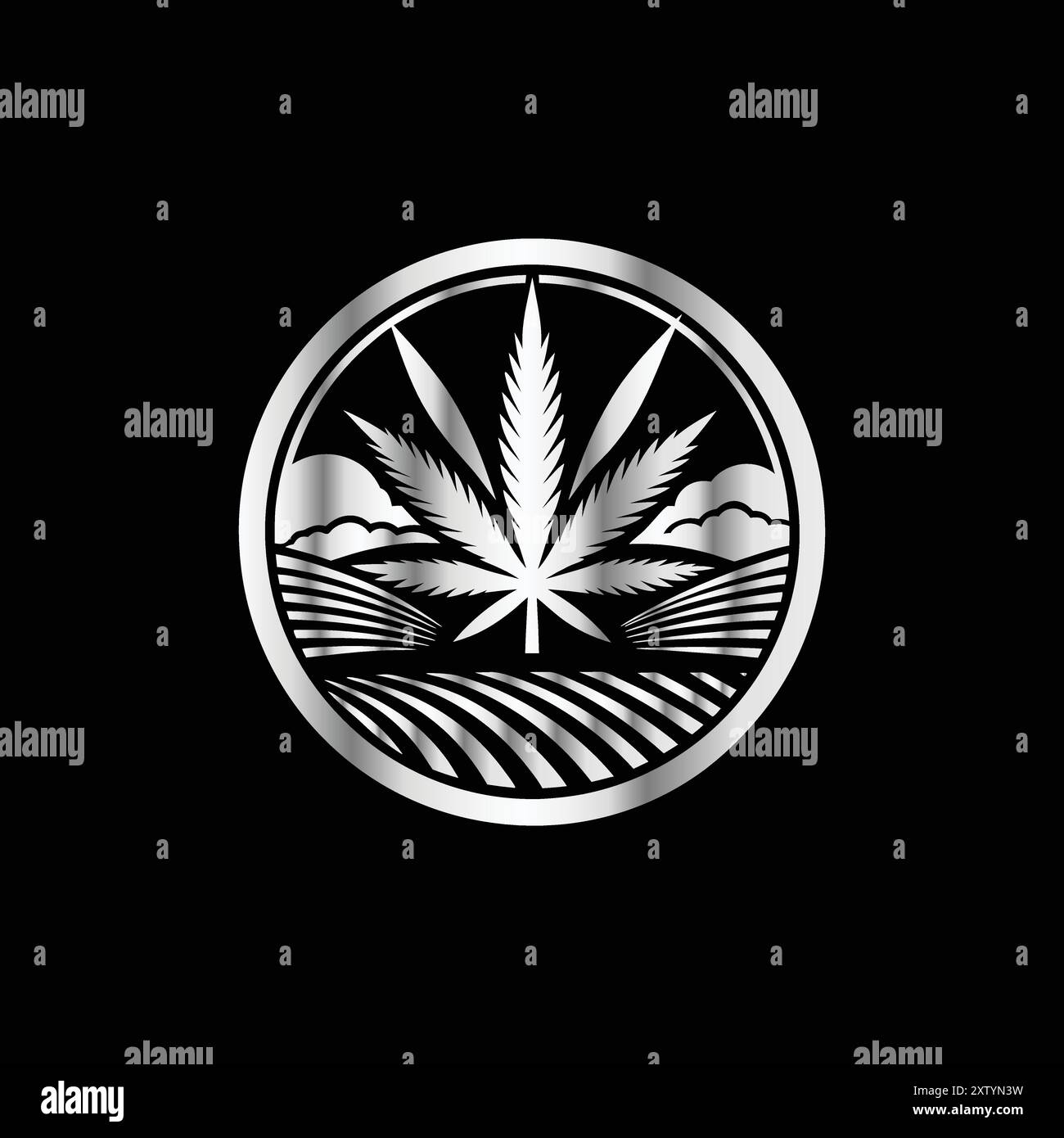 Marijuana leaf sun Black and White Stock Photos & Images - Alamy