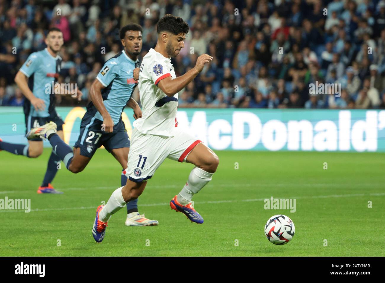 Marco Asensio of PSG during the French championship Ligue 1 football match between Le Havre AC ...