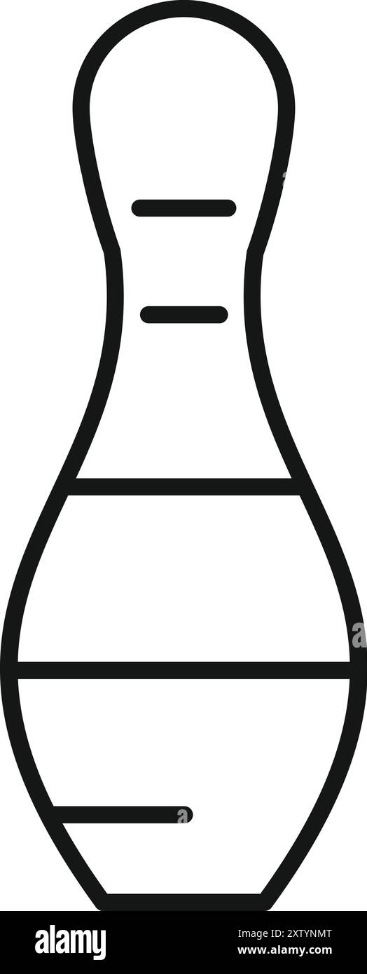 Bowling pin standing tall representing bowling game sport Stock Vector ...