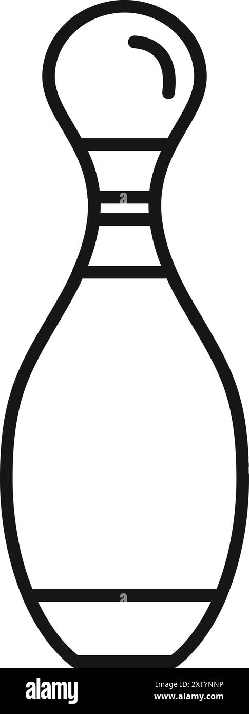Bowling pin standing tall representing strike in bowling game Stock ...