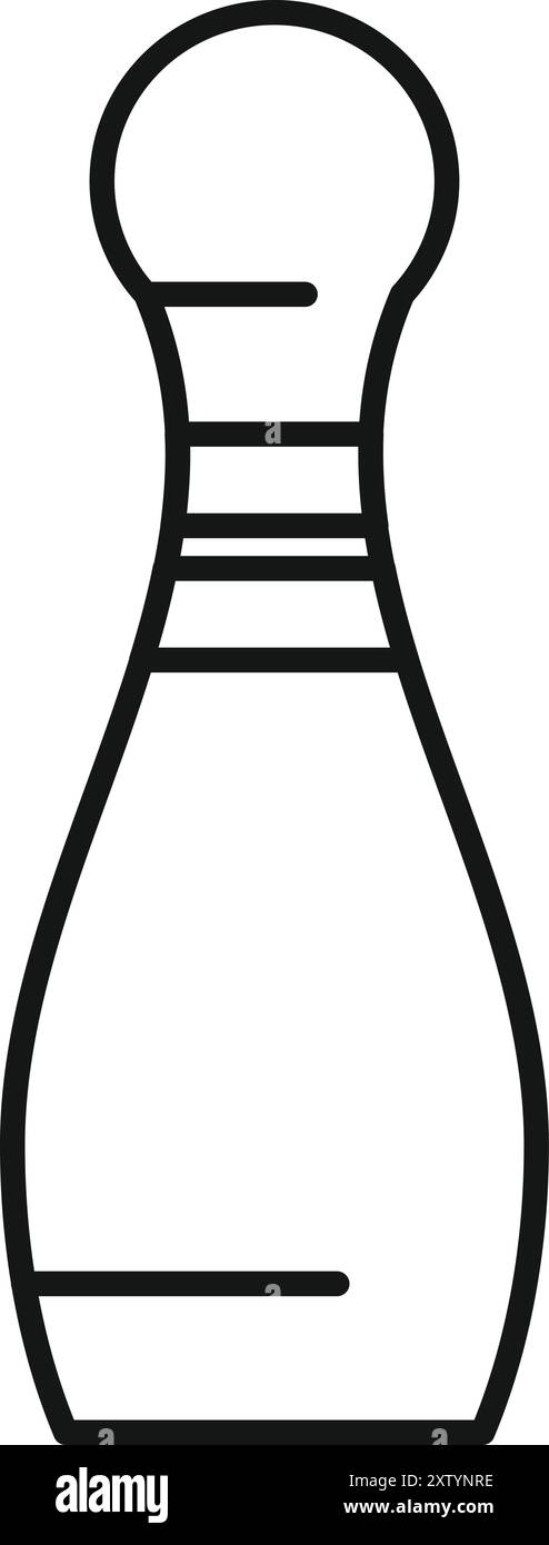 Simple bowling pin is standing tall and ready to be knocked down Stock ...