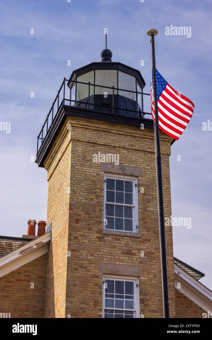 Ontonagon Lighthouse Along Lake Superior Stock Photo - Alamy