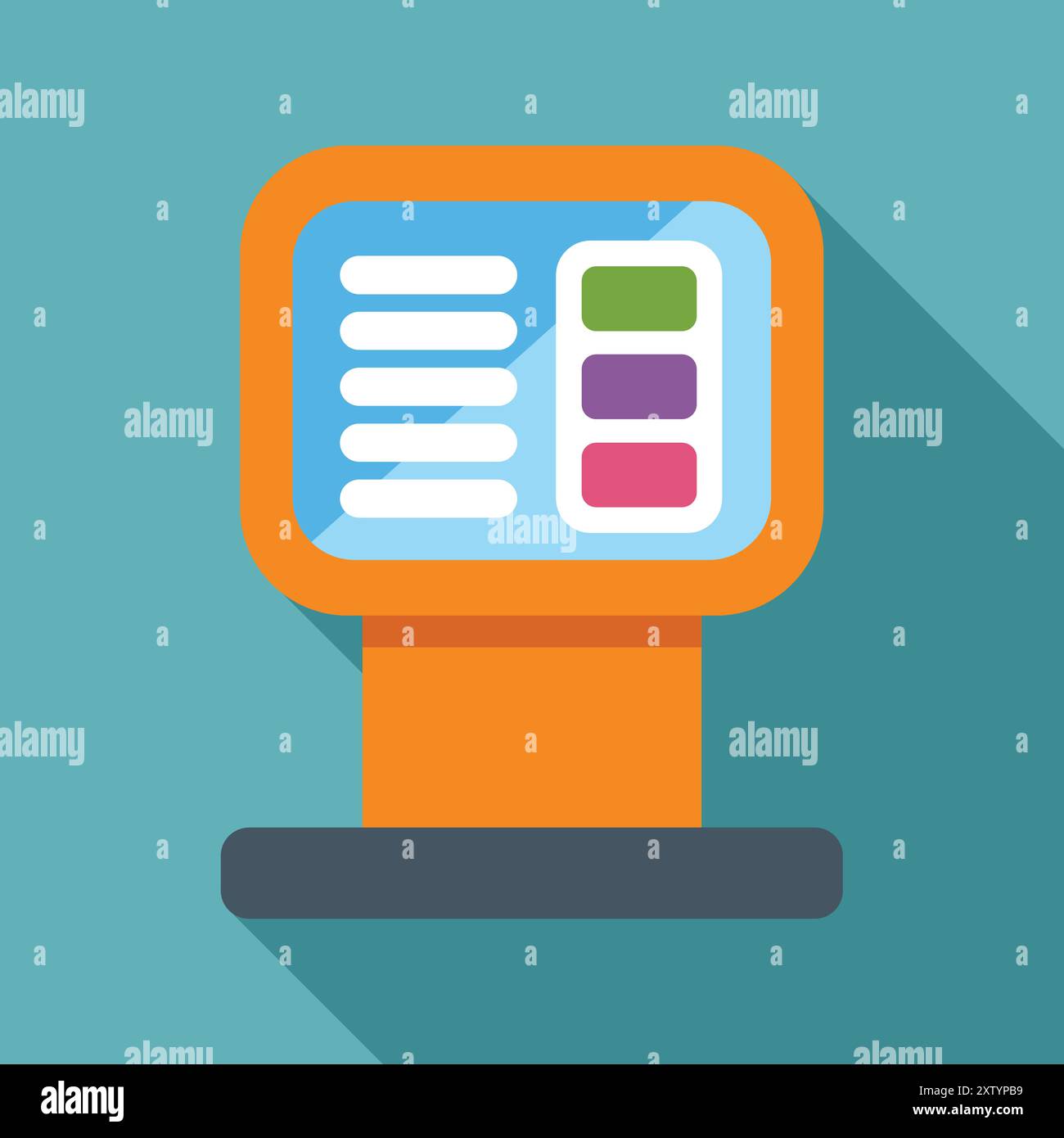 Interactive screen presentation data Stock Vector Images - Alamy