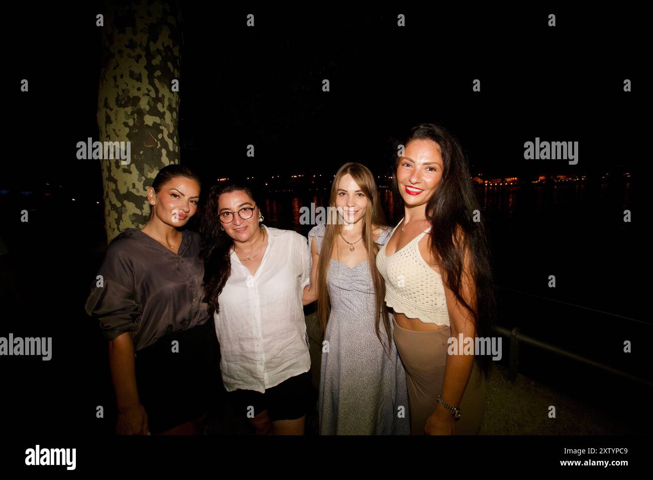 Mainz, Germany, August 12, 2024. Four Balkan women in a group photo ...