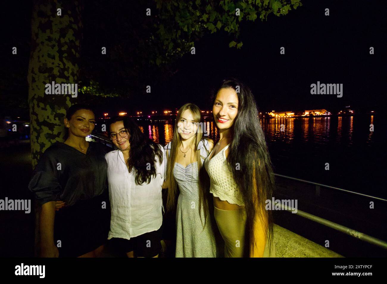 Mainz, Germany, August 12, 2024. Four Balkan women in a group photo ...